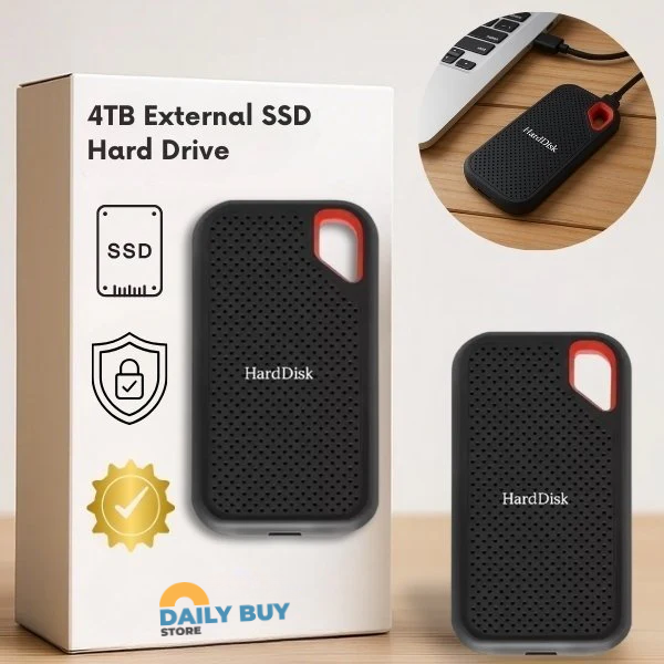 4TB External SSD Hard Drive – Portable Solid State Drive with Blazing ...